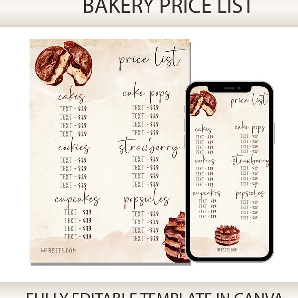 Wholesale Price List Template - Etsy