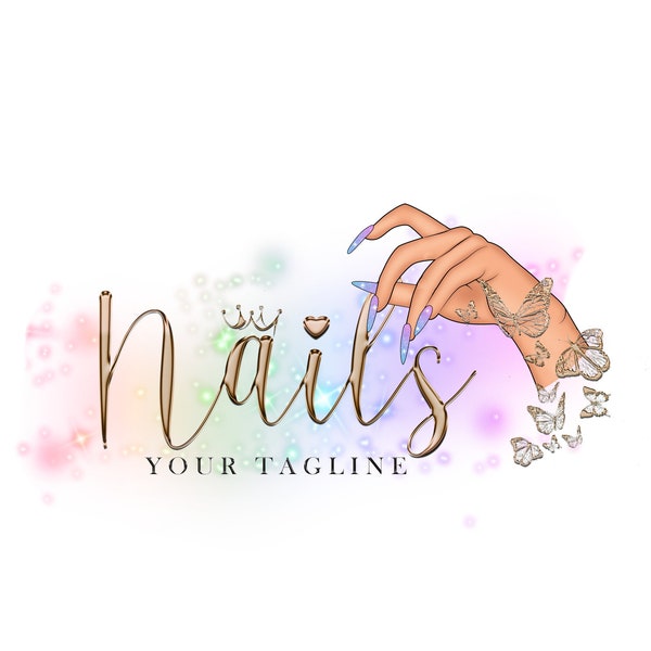 Nails Logo Design Custom - Etsy