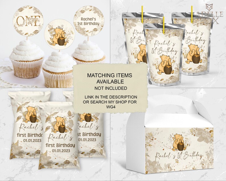 Milestone Board Winnie the Pooh Birthday Party Winnie Pooh - Etsy