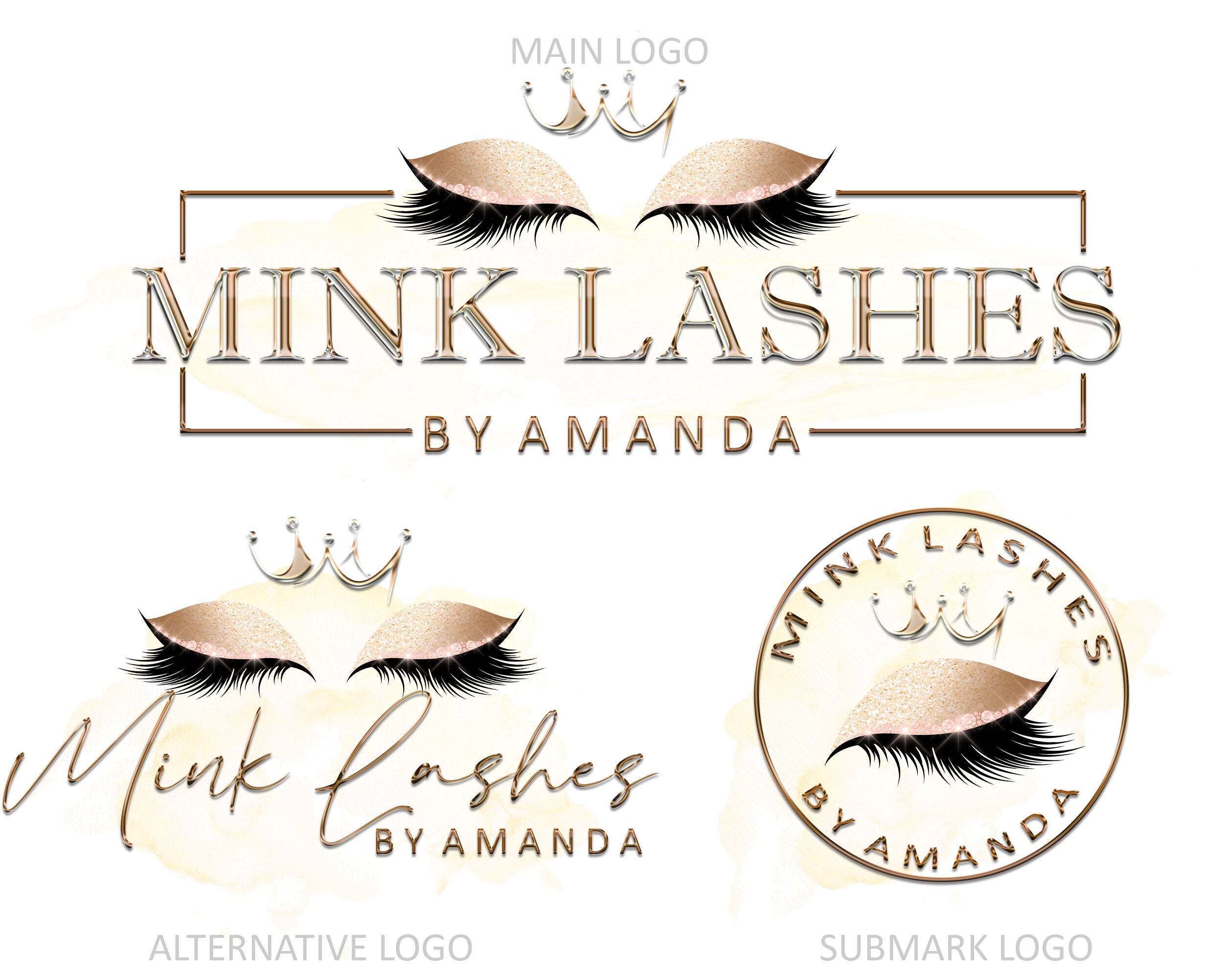 Custom Lash Logo Design Premade Eyelashes Logo Lash Artist - Etsy