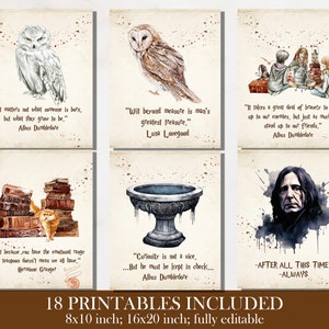 Wizarding World Printables Wall Art; Magic School Printable Nursery ...