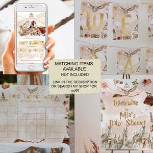 Welcome Wizard Baby Shower Banner; Magic School Baby Shower; Baby ...