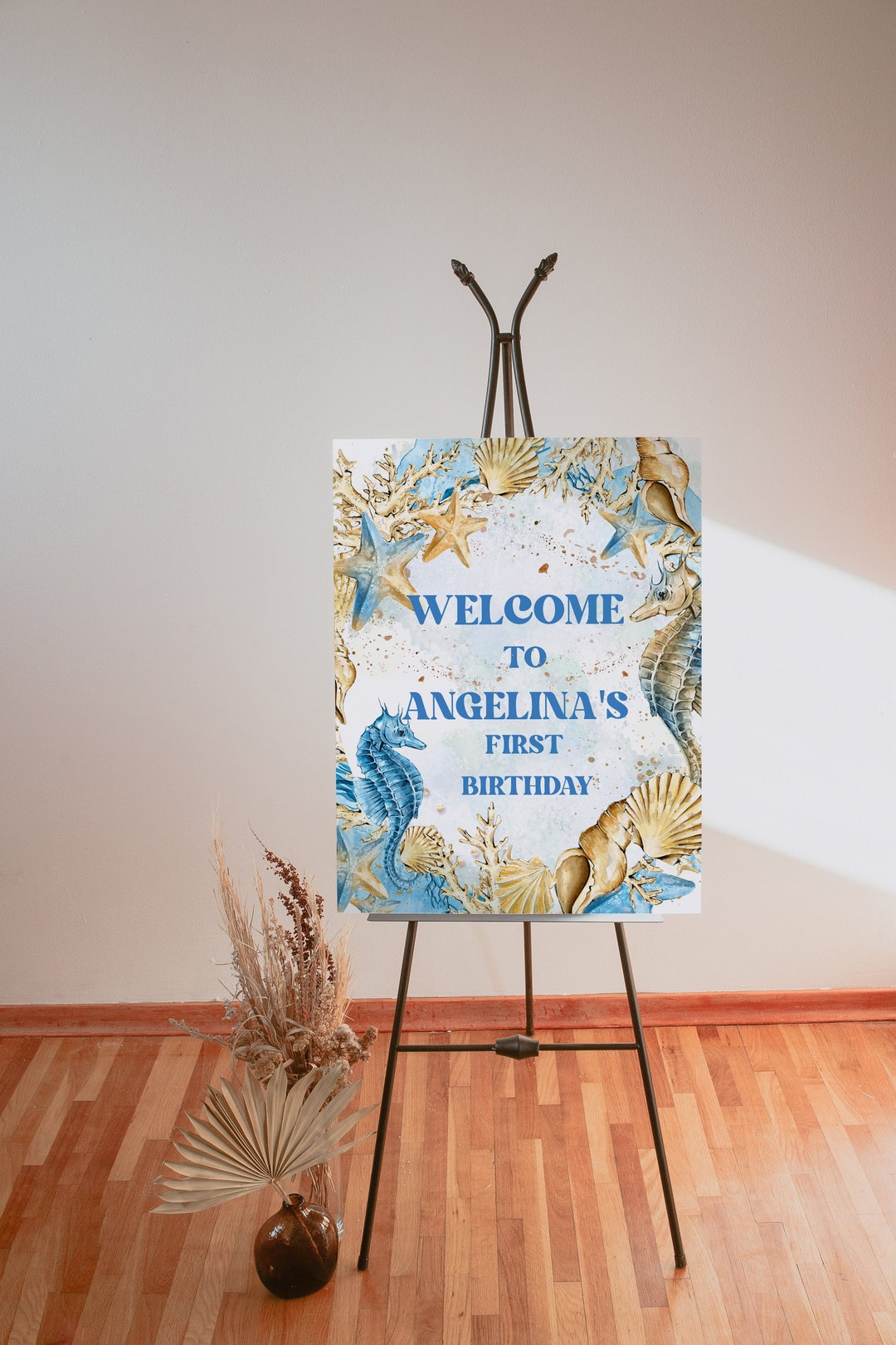 Editable Welcome Banner Oneder the Sea First Birthday Party Banner ...