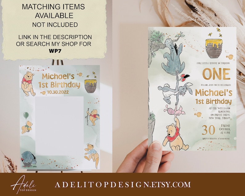 Editable Cupcake Topper Label Winnie the Pooh Winnie the Pooh - Etsy