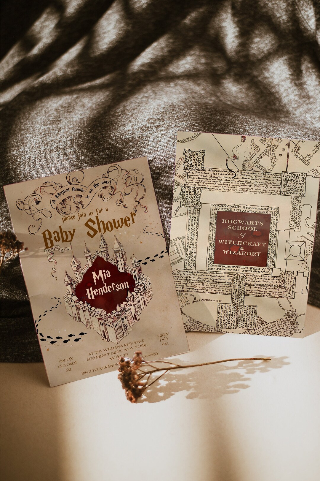 DIY Wizarding World Baby Shower Invitation Magic School Baby Shower ...