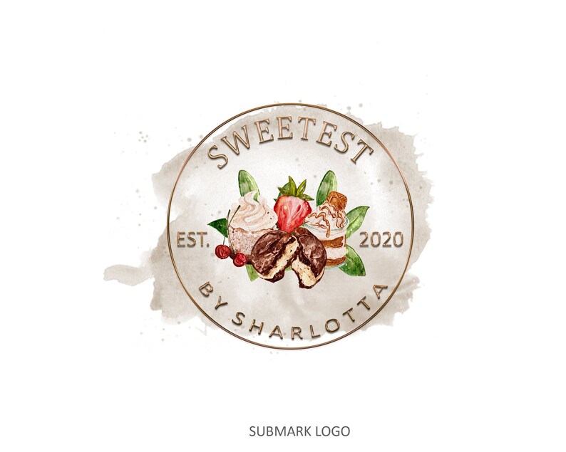 Sweet Treats Logo Design Premade Bakery Logo Custom Bakery - Etsy