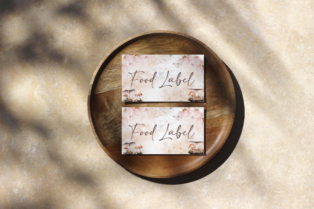 Editable Fairy Birthday Food Label Template Fairy Floral Birthday ...