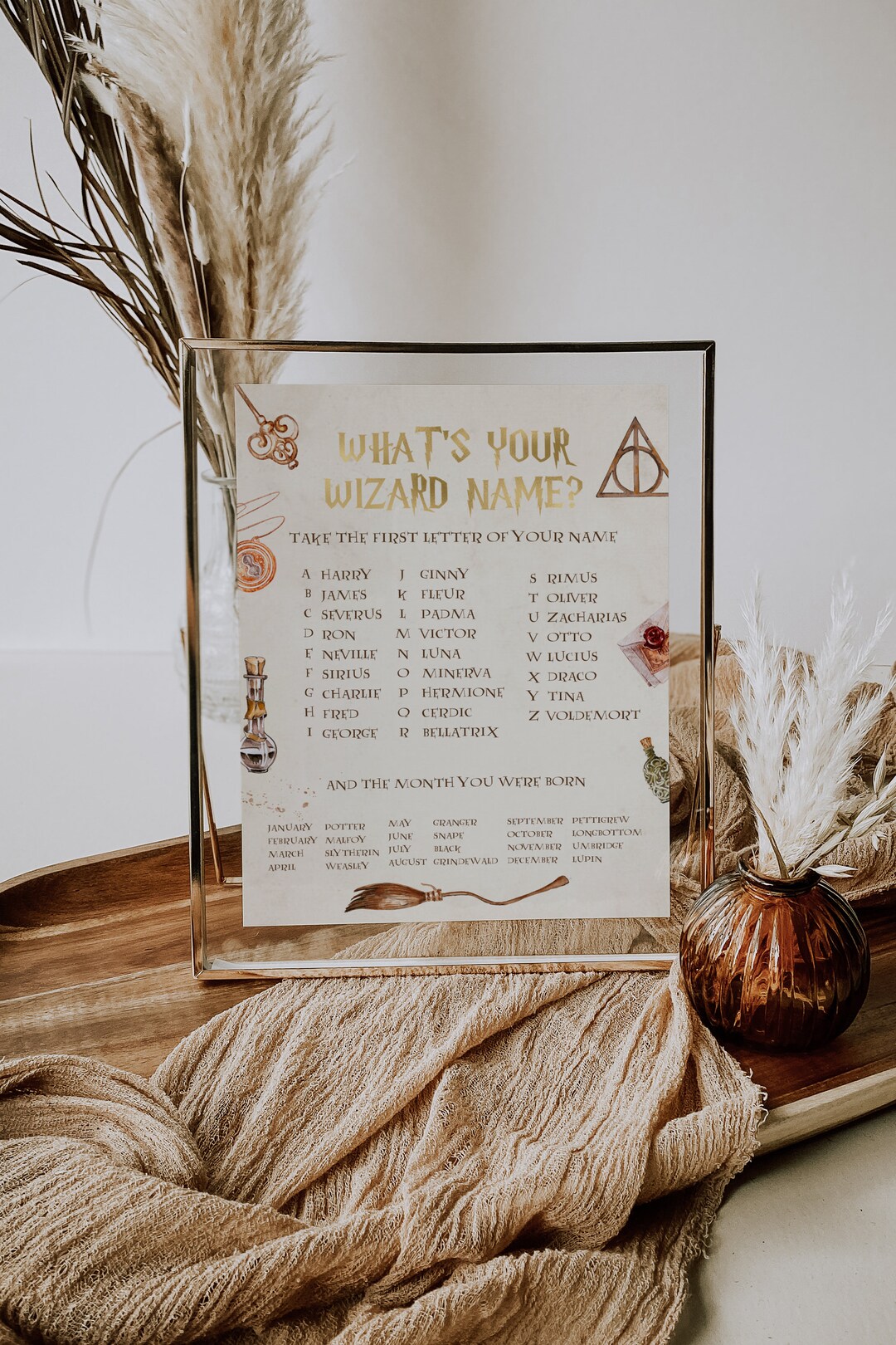 What's YOUR WIZARD NAME; Wizard Baby Shower; Magic School Baby Shower ...