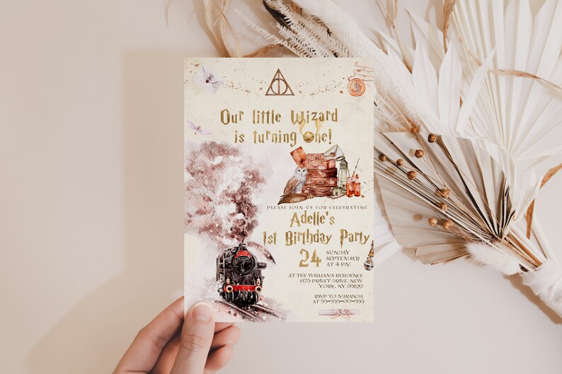 The Chosen One Invitation; Wizard Birthday Party; Magic School 1st ...
