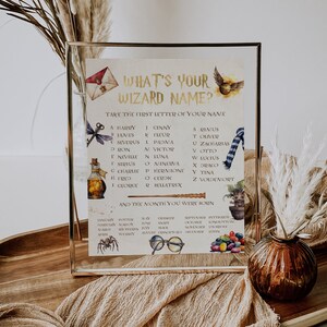 What's YOUR WIZARD NAME; Wizard Baby Shower; Magic School Baby Shower ...