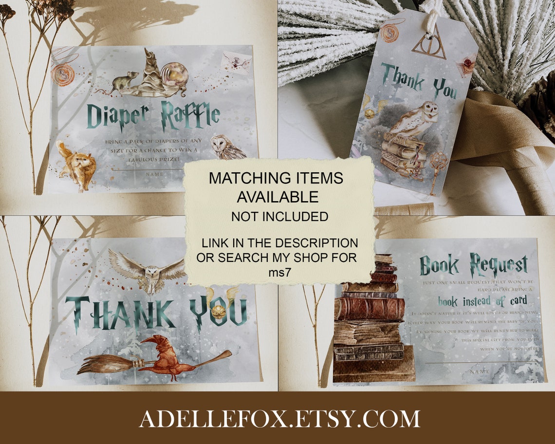 DIY Wizarding World Baby Shower Invitation; Magic School Baby Shower ...