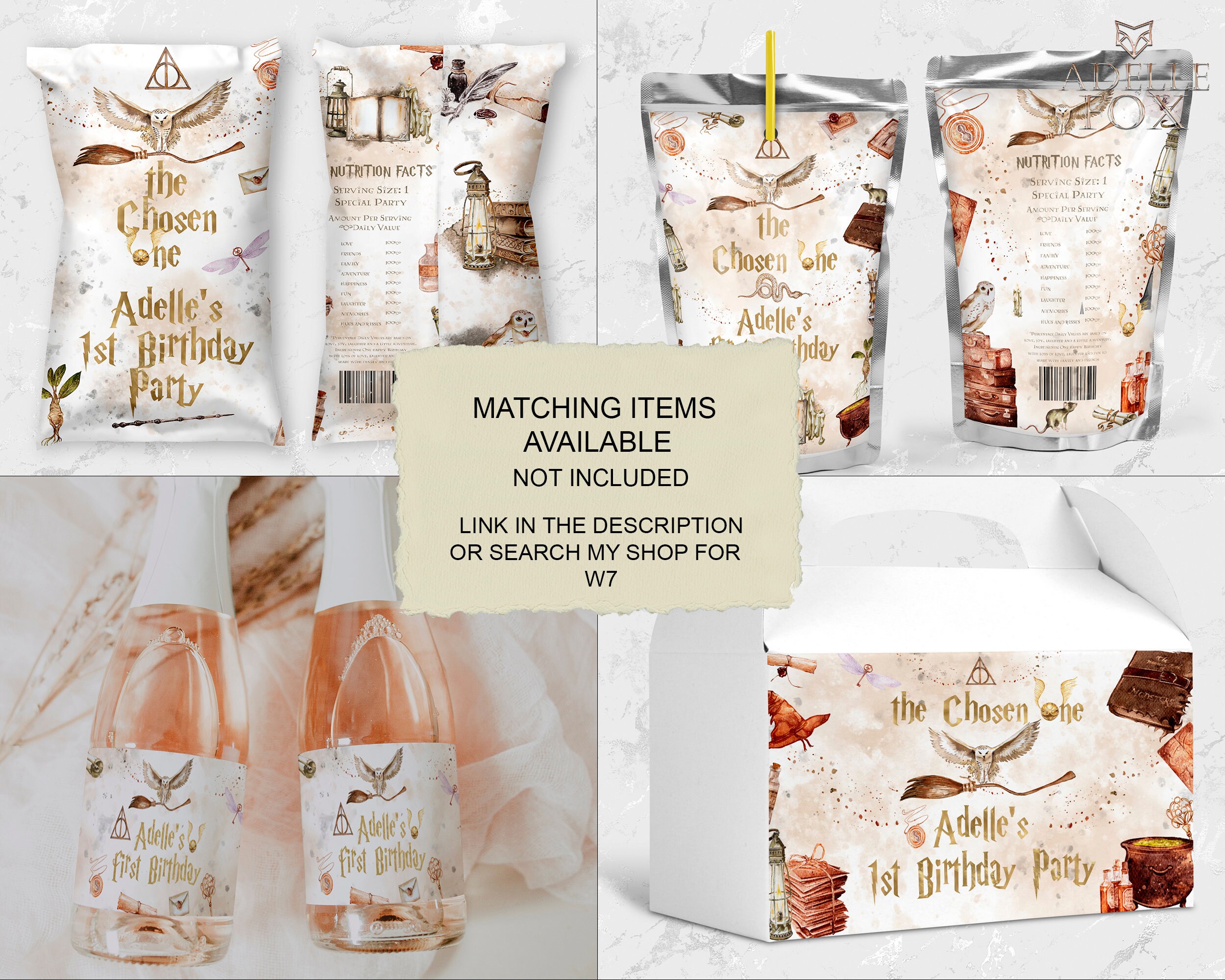 Editable Food Label Wizard Birthday Party; Magic School Birthday ...