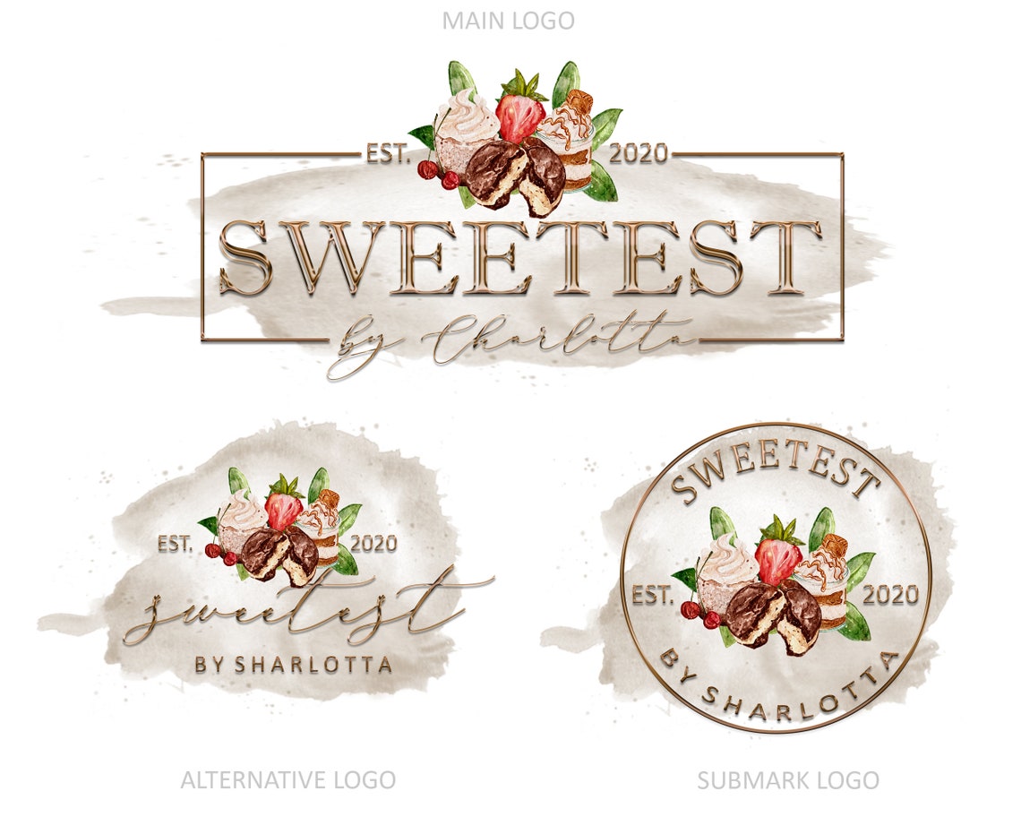 DIY Bakery Logo Design Custom Home Baking Logo Sweet Treats - Etsy