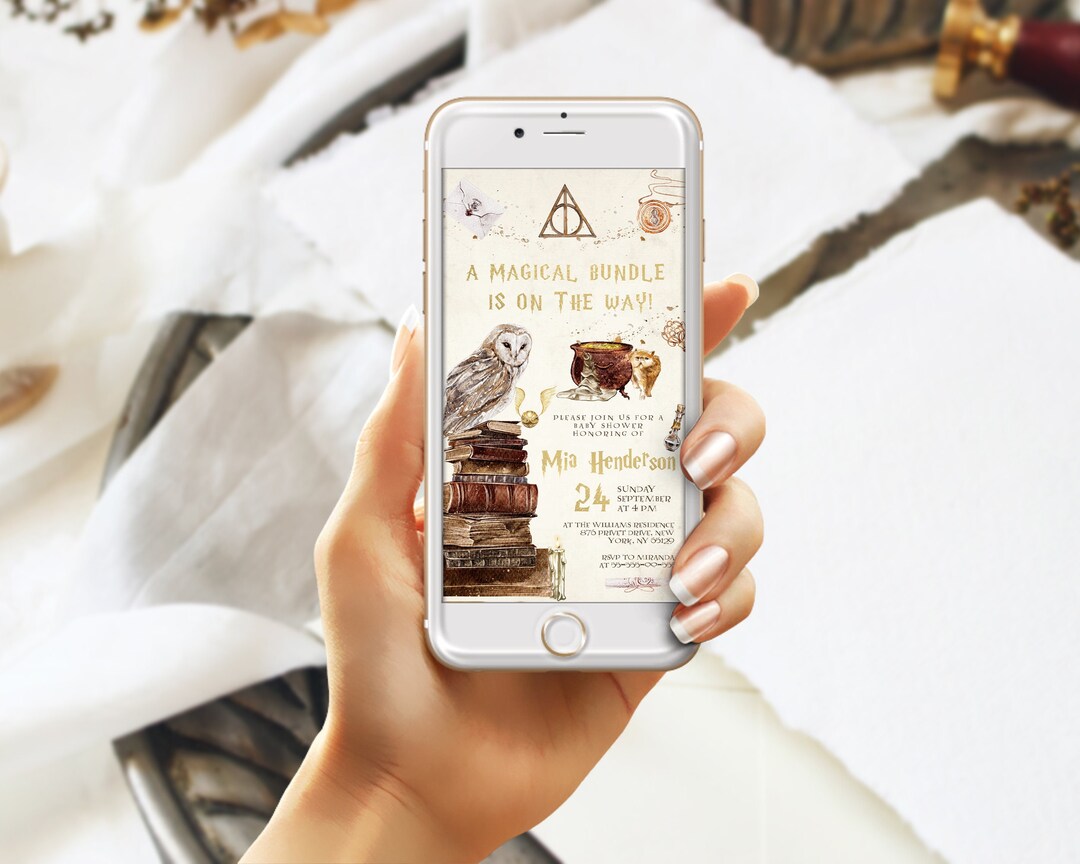 DIY Wizarding World Baby Shower Invitation Magic School Baby Shower ...