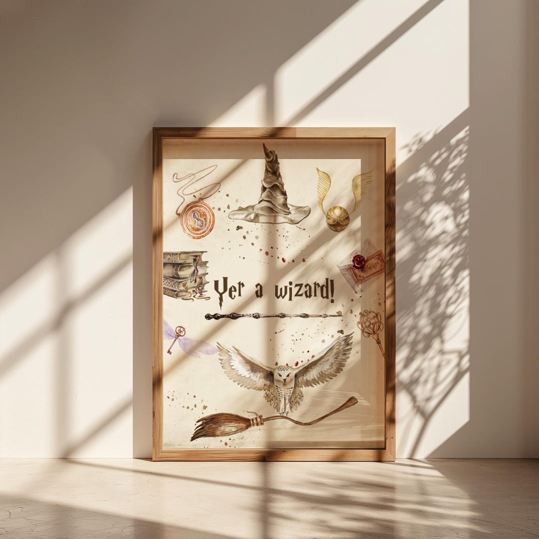Wizarding World Poster; Wizard Printable Wall Art; Magic School Nursery ...