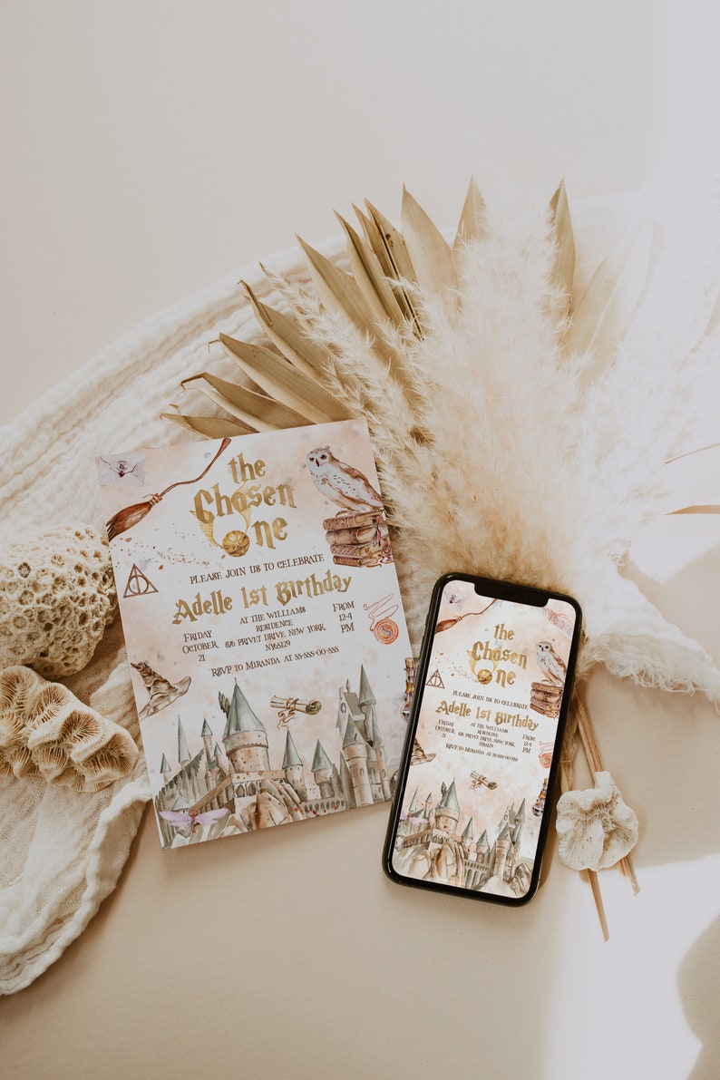 The Chosen One Invitation Wizard Birthday Party Magic School - Etsy