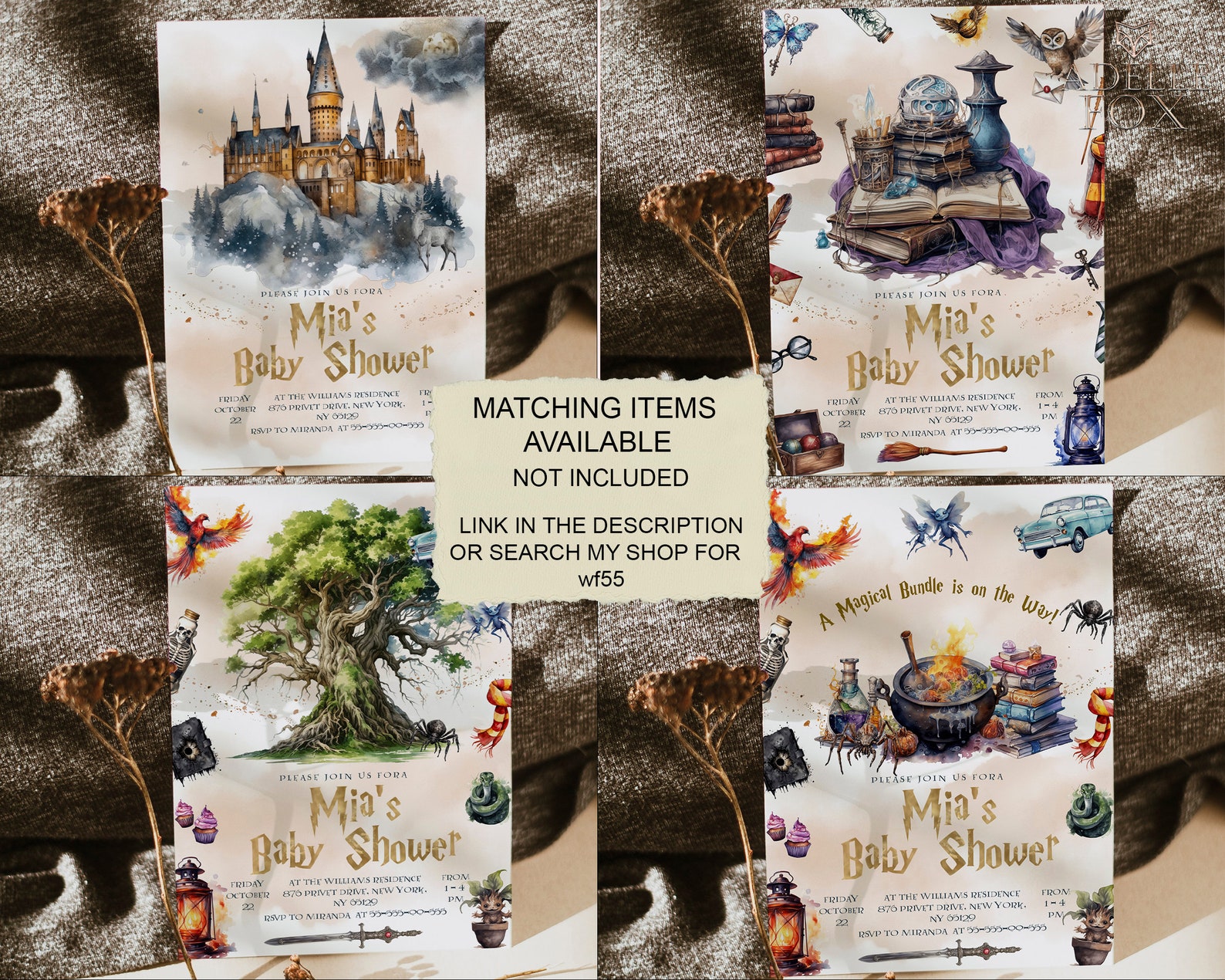 DIY Wizarding World Baby Shower Invitation; Magic School Baby Shower ...