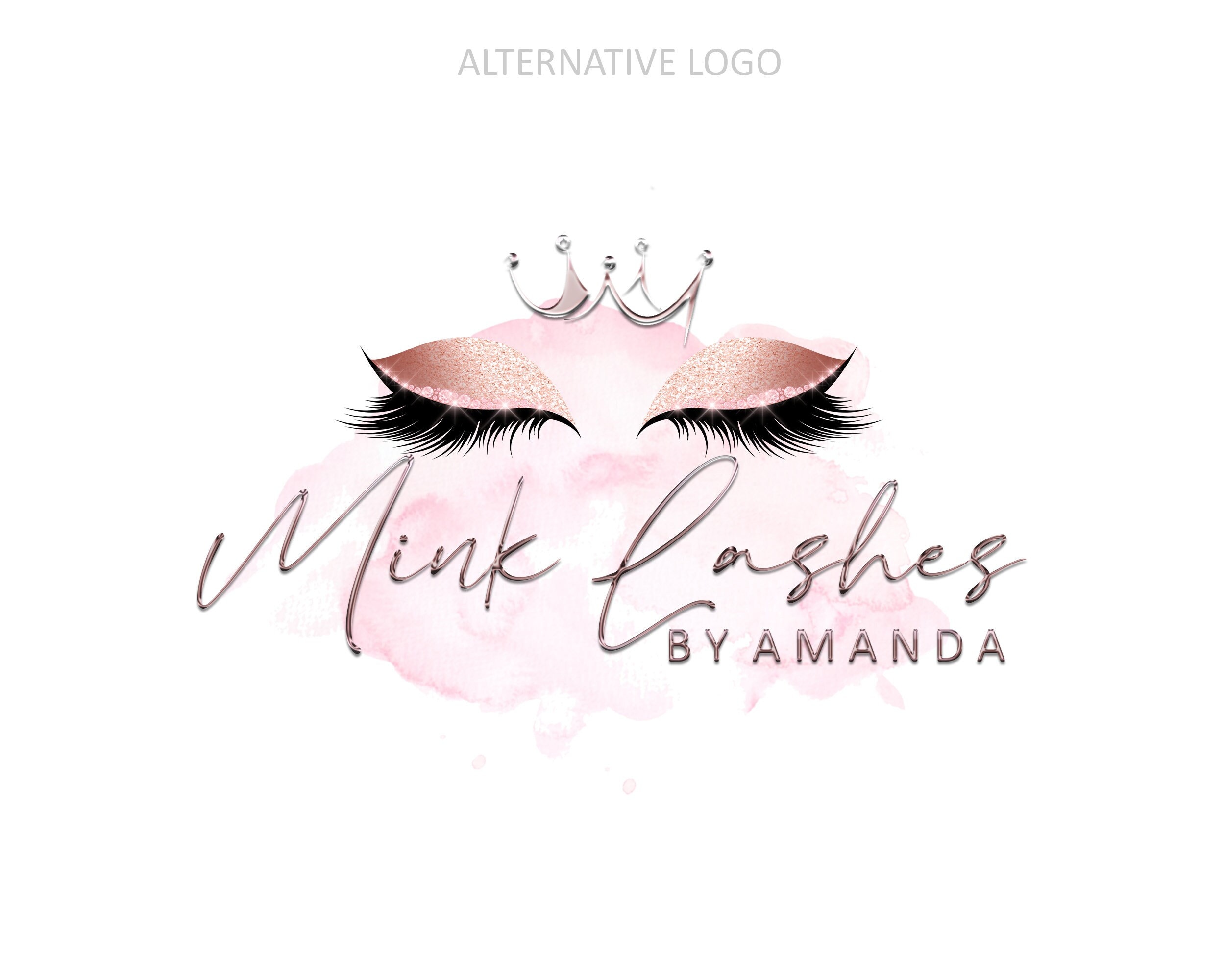 Custom Lash Logo Design Premade Eyelashes Logo Lash Artist - Etsy