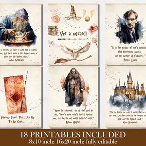 Wizarding World Printables Wall Art; Magic School Printable Nursery ...