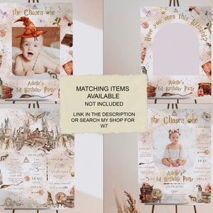 Editable Cupcake Topper Label Birthday Party; Magic School 1st Birthday ...