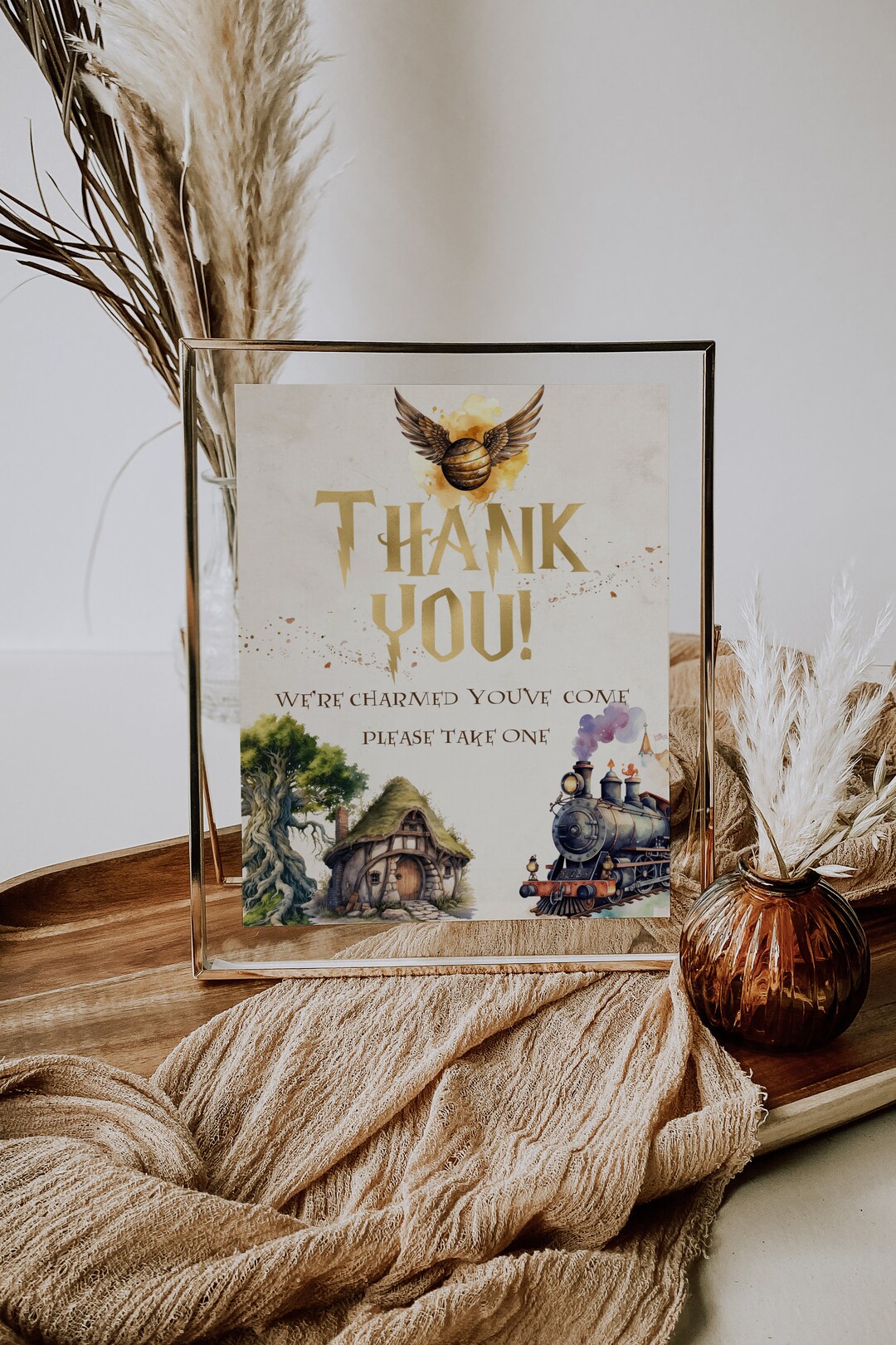 THANK YOU!; Wizard Baby Shower; Magic School Baby Shower Template ...