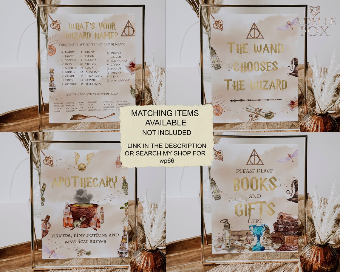 DIY Wizarding World Baby Shower Invitation; Magic School Baby Shower ...