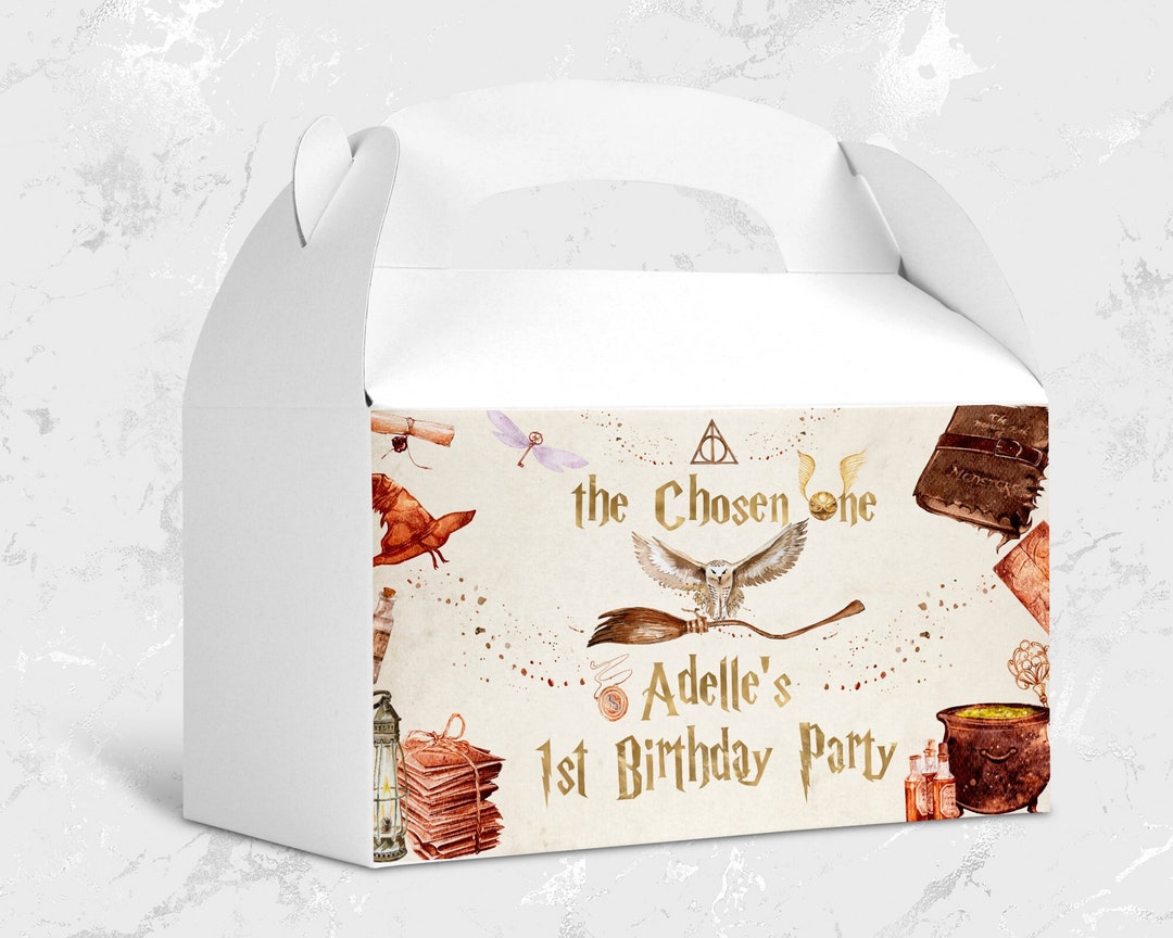 Wizard Gable Box Birthday Party; Magic School 1st Birthday; Editable ...