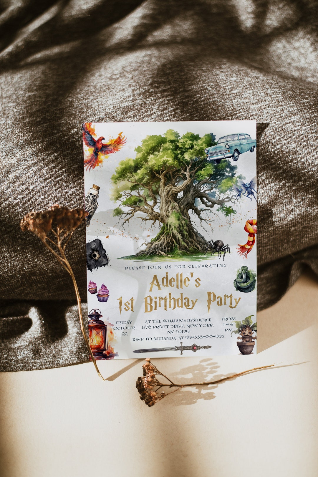 The Chosen One Invitation; Wizard Birthday Party; Magic School 1st ...