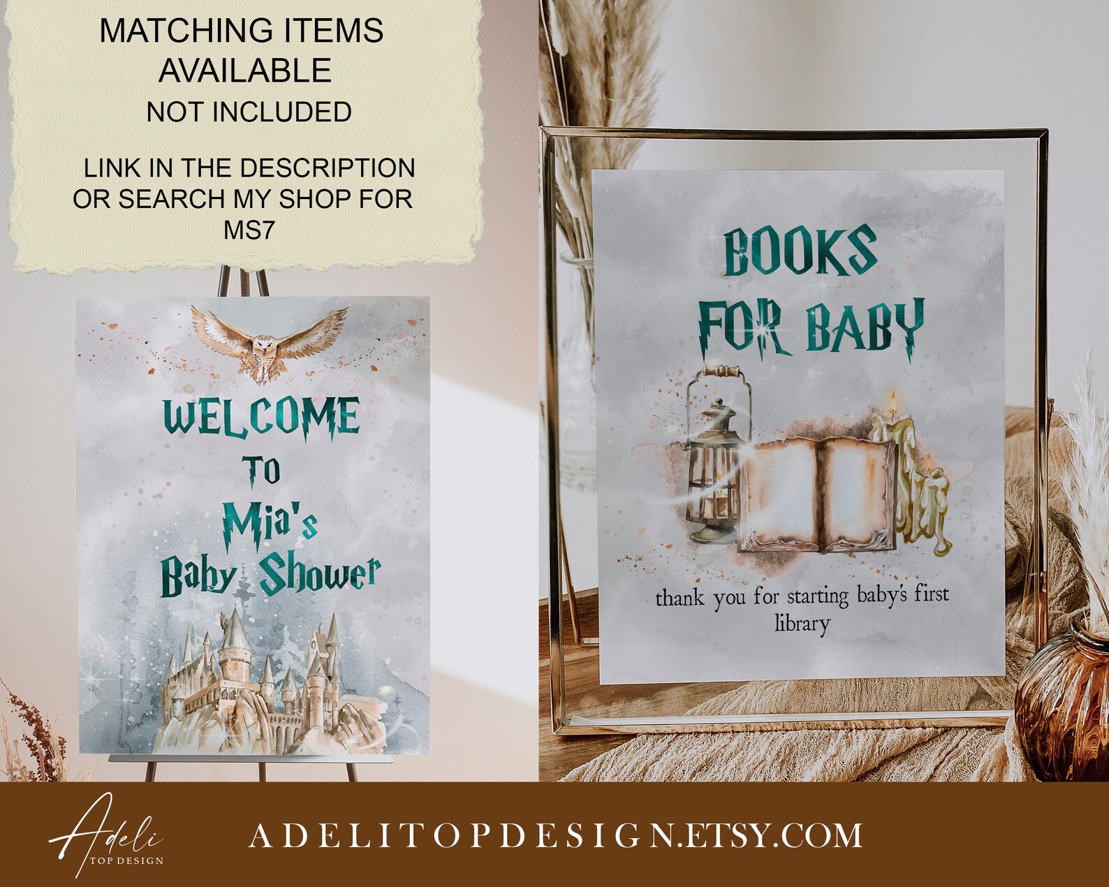 Winter Wizarding World Baby Shower Set Christmas Magic School - Etsy
