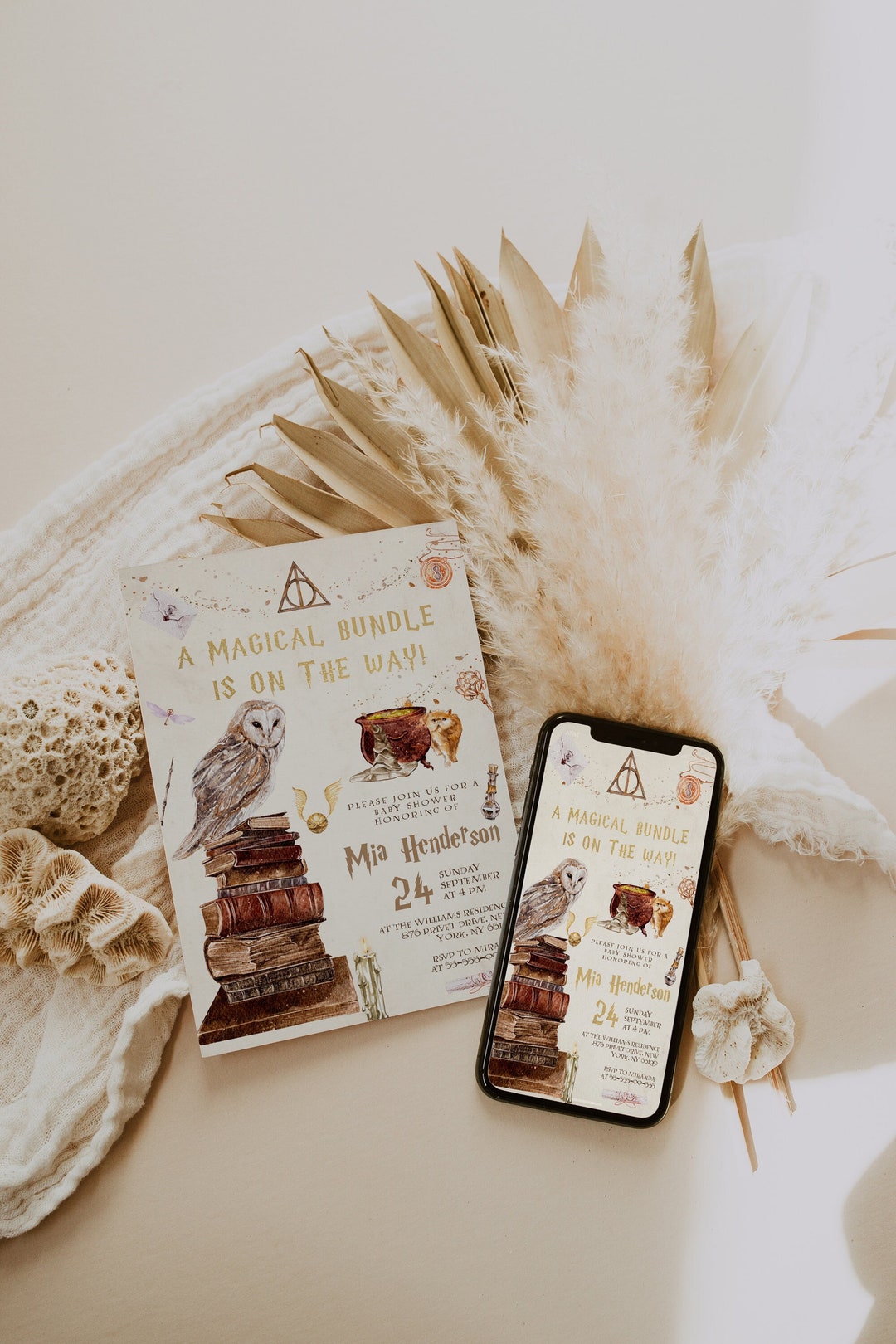 DIY Wizarding World Baby Shower Invitation Magic School Baby Shower ...