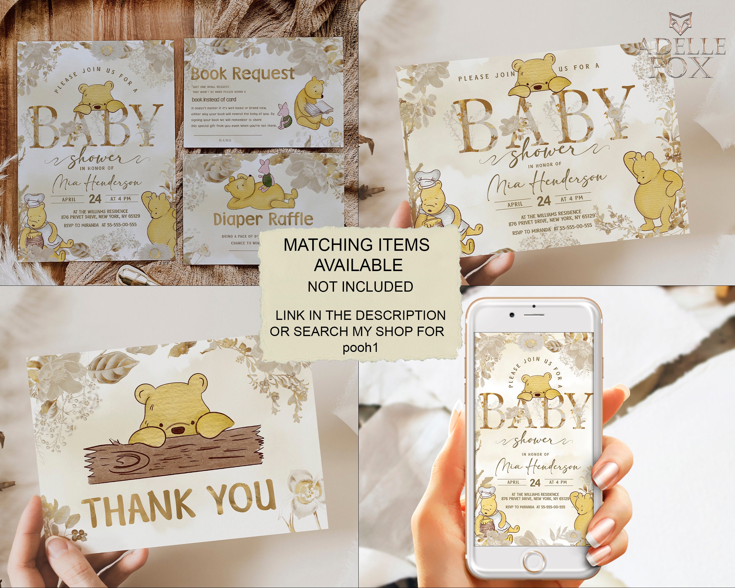 Winnie the Pooh Due Date Calendar Game Baby's Birthday Date Game ...