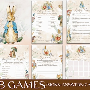 Peter Rabbit Baby Shower Games; Peter Rabbit Inspired; Printable Peter ...