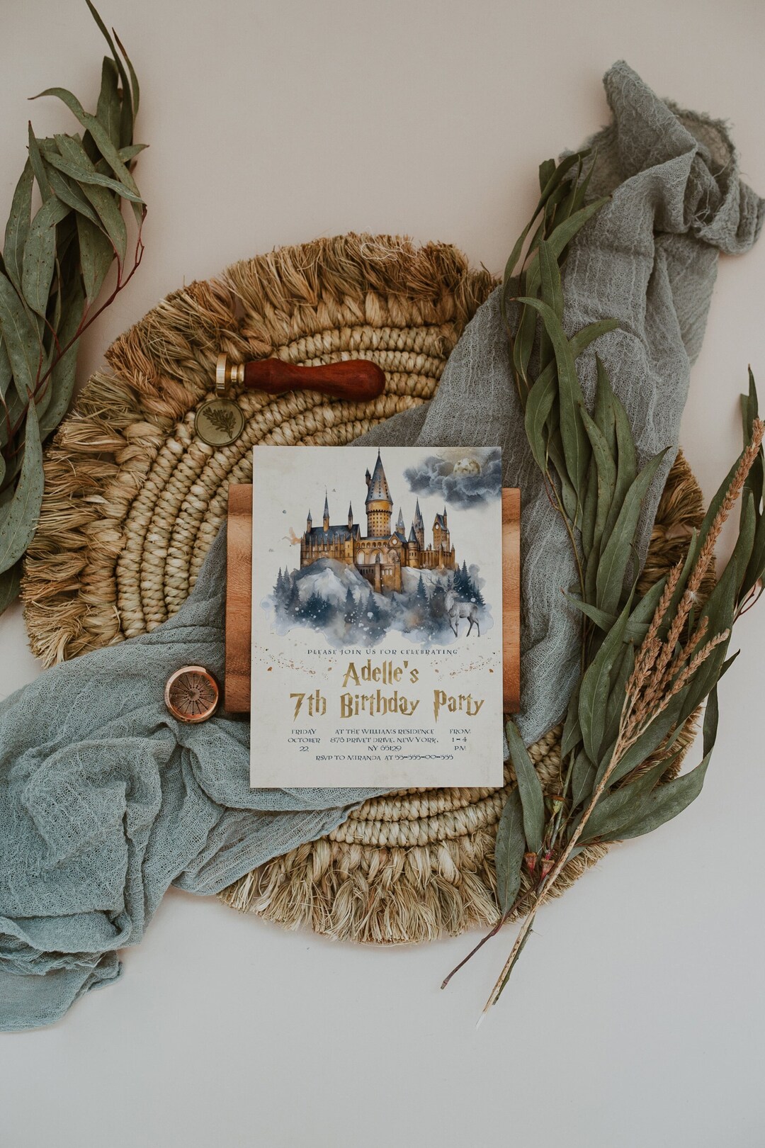 The Chosen One Invitation; Wizard Birthday Party; Magic School 1st ...