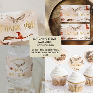 Welcome Wizard Baby Shower Banner; Magic School Baby Shower; Baby ...