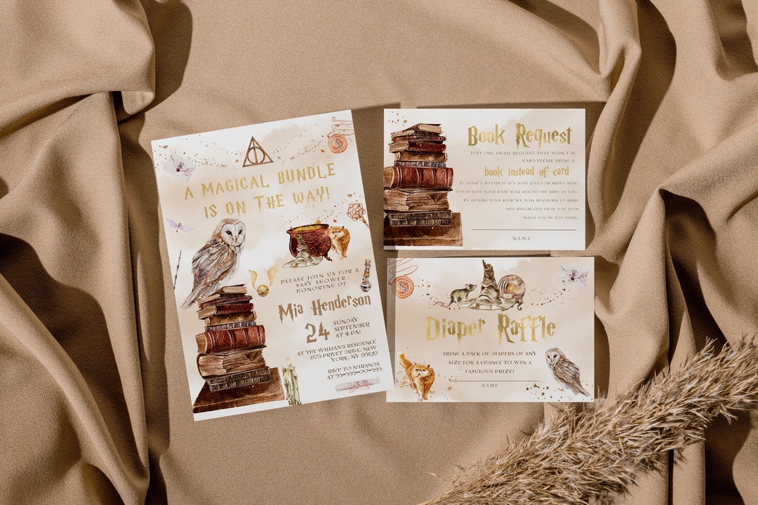 DIY Wizarding World Baby Shower Set Magic School Baby Shower Template ...