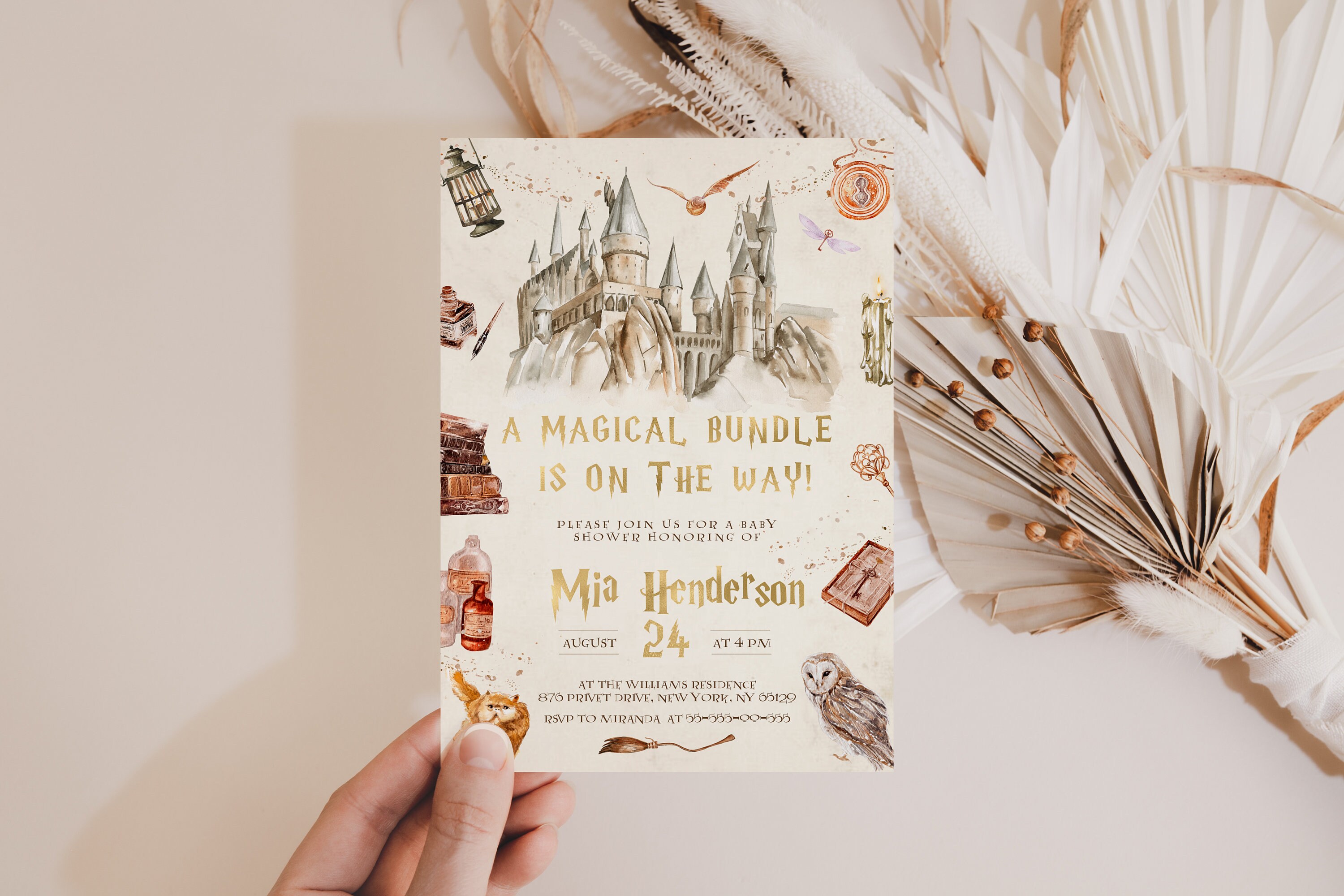 DIY Wizarding World Baby Shower Invitation Magic School Baby - Etsy