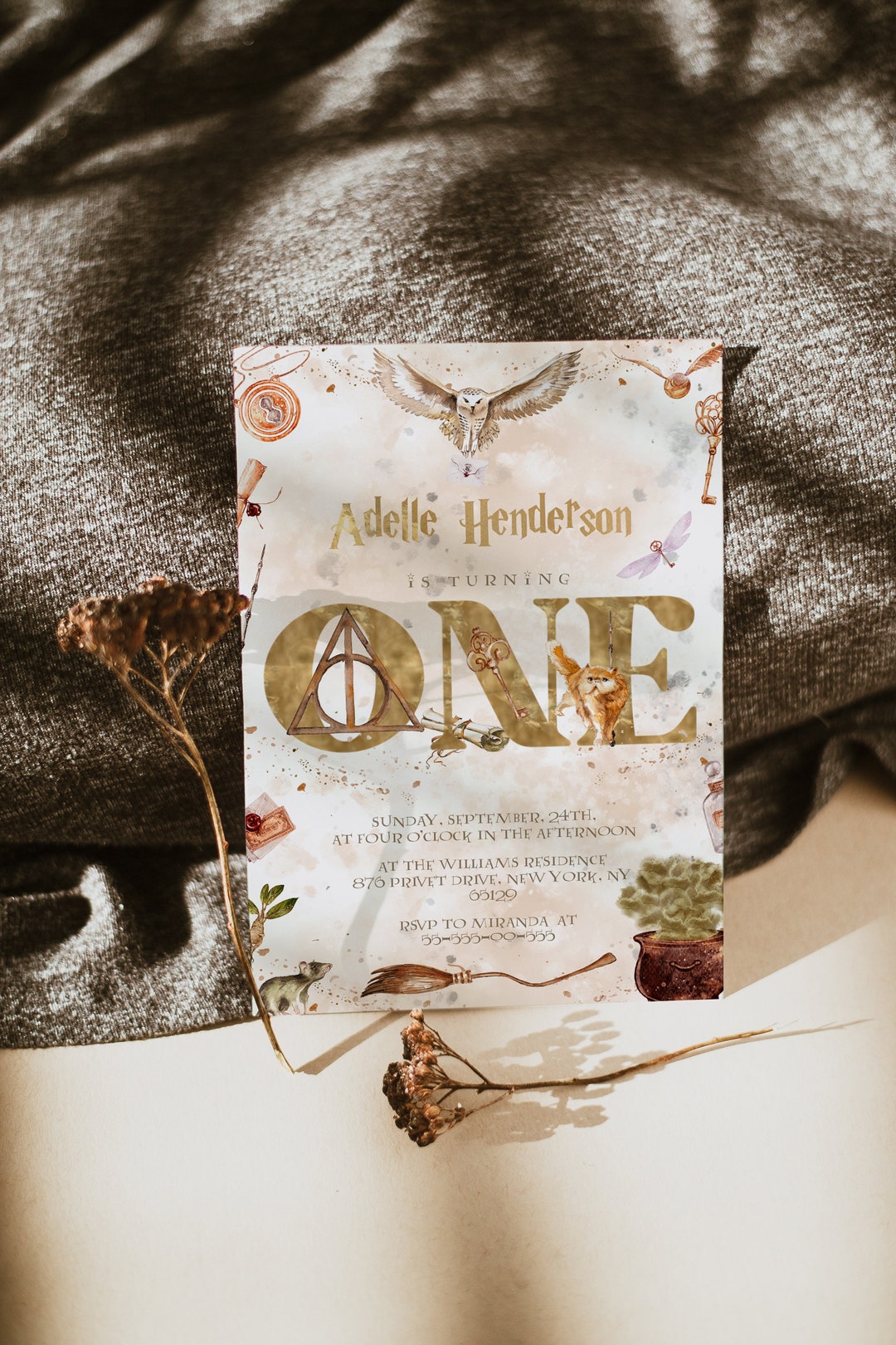 The Chosen One Invitation; Wizard Birthday Party; Magic School 1st ...