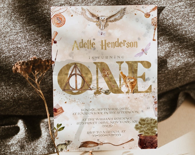 The Chosen One Invitation; Wizard Birthday Party; Magic School 1st ...