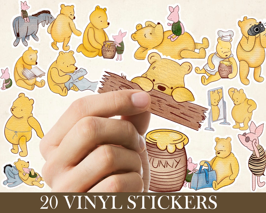 Classic Winnie the Pooh Sticker Sheets Vinyl Winnie the Pooh Sticker ...