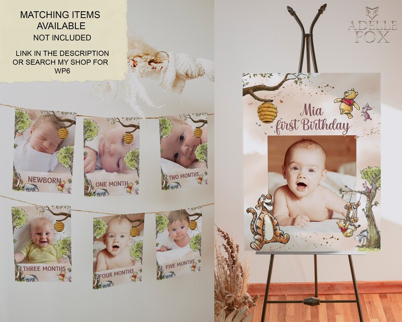 Editable Welcome Banner Hundred Acre Wood First Birthday Party - Etsy