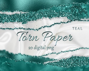 Glam Edges Glam Digital Borders Glitter Torn Paper Glam | Etsy