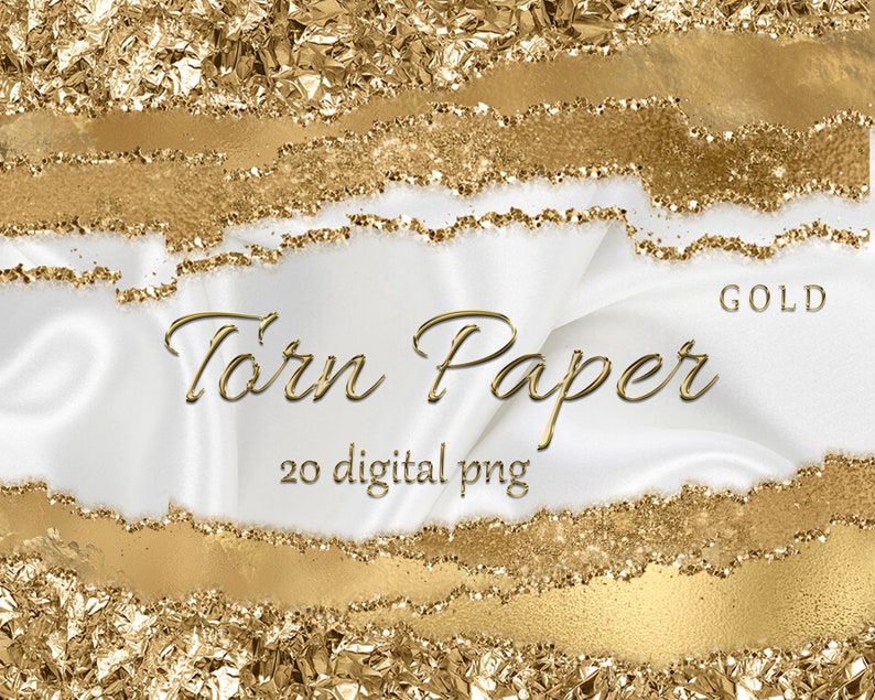 Glam Edges Glam Digital Borders Glitter Torn Paper Glam - Etsy