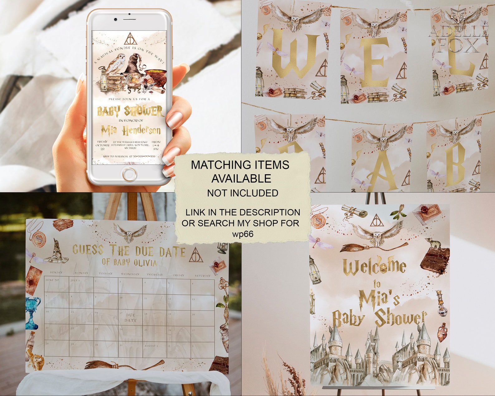 DIY Wizarding World Baby Shower Invitation; Magic School Baby Shower ...