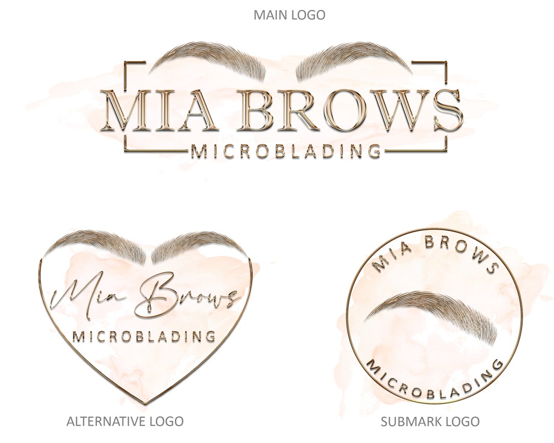 Custom Brows Logo Microblading Logo Design Premade Brow Artist Logo ...