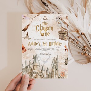 The Chosen One Invitation; Wizard Birthday Party; Magic School 1st ...