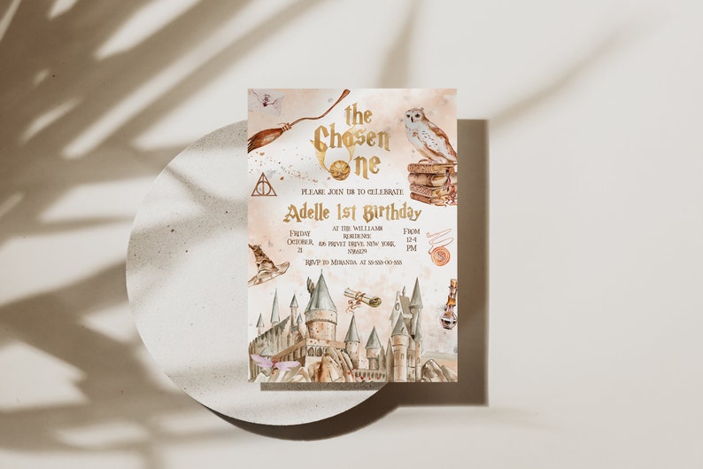 The Chosen One Invitation Wizard Birthday Party Magic School - Etsy