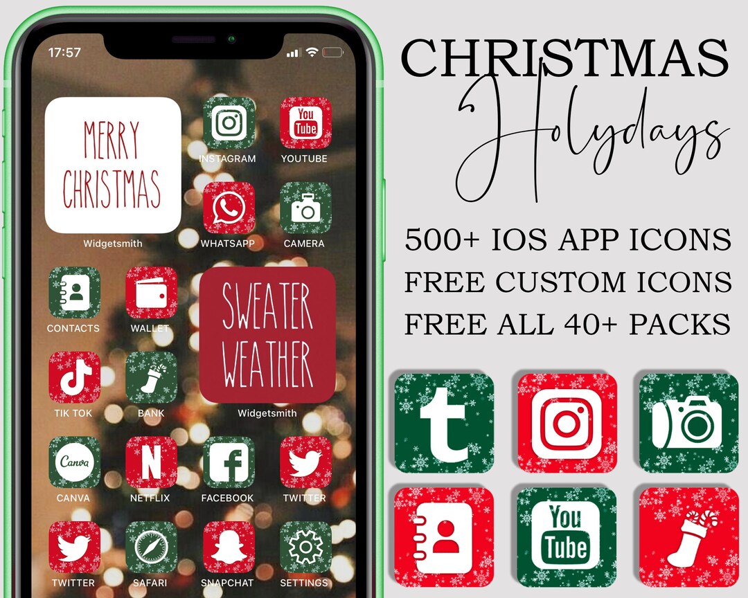 1,000,000 APP ICONS Christmas App Icons Covers Aesthetic App Icons Ios ...