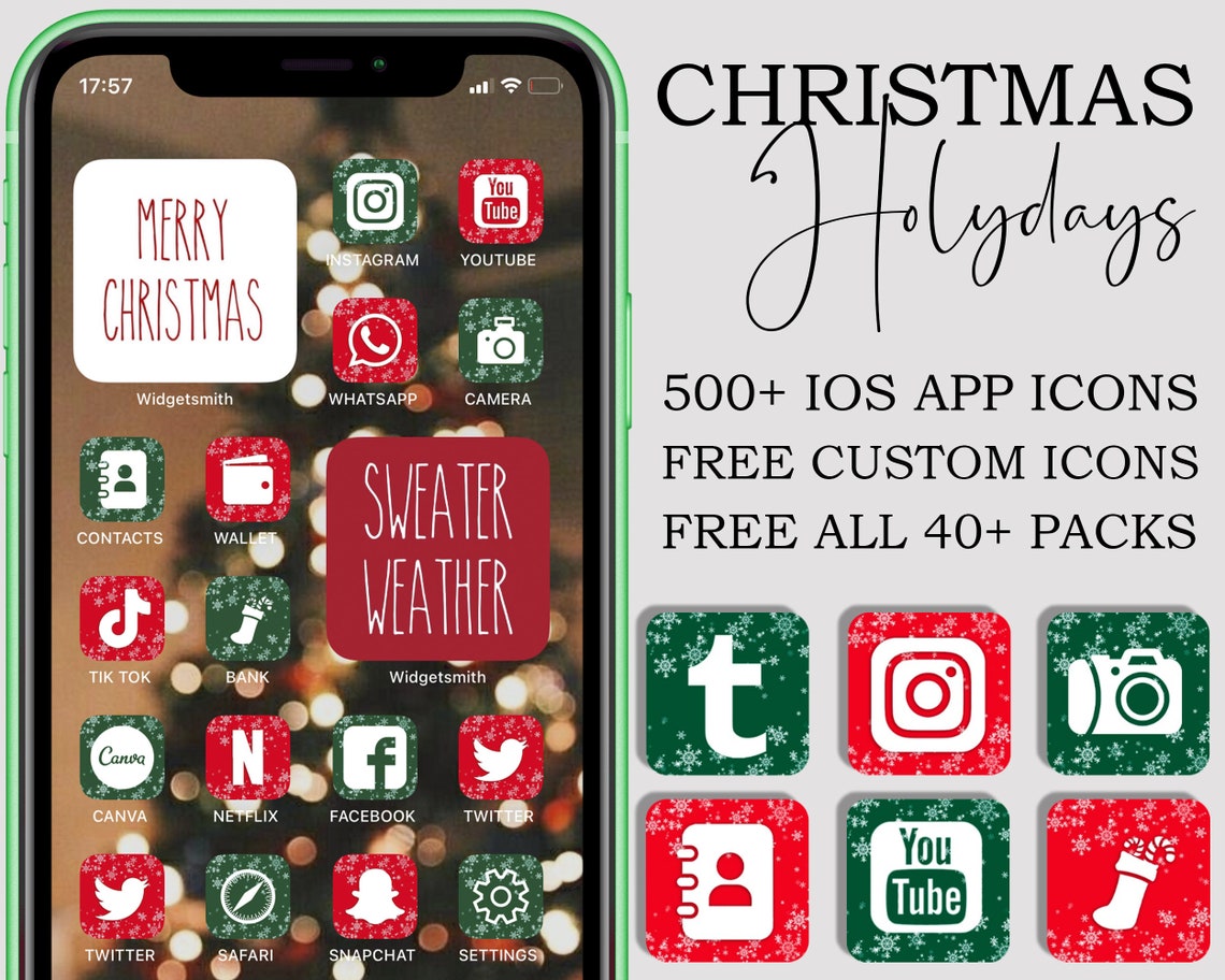 1000000 APP ICONS Christmas App Icons Covers Aesthetic App - Etsy