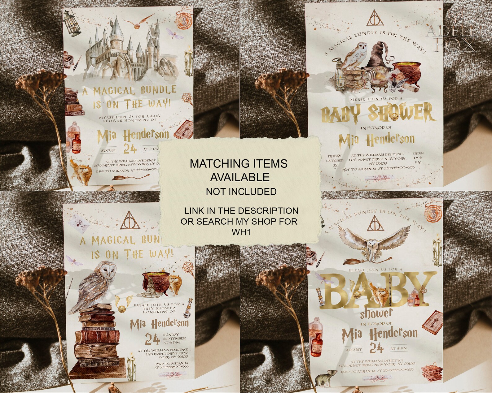DIY Wizarding World Baby Shower Invitation Magic School Baby Shower ...