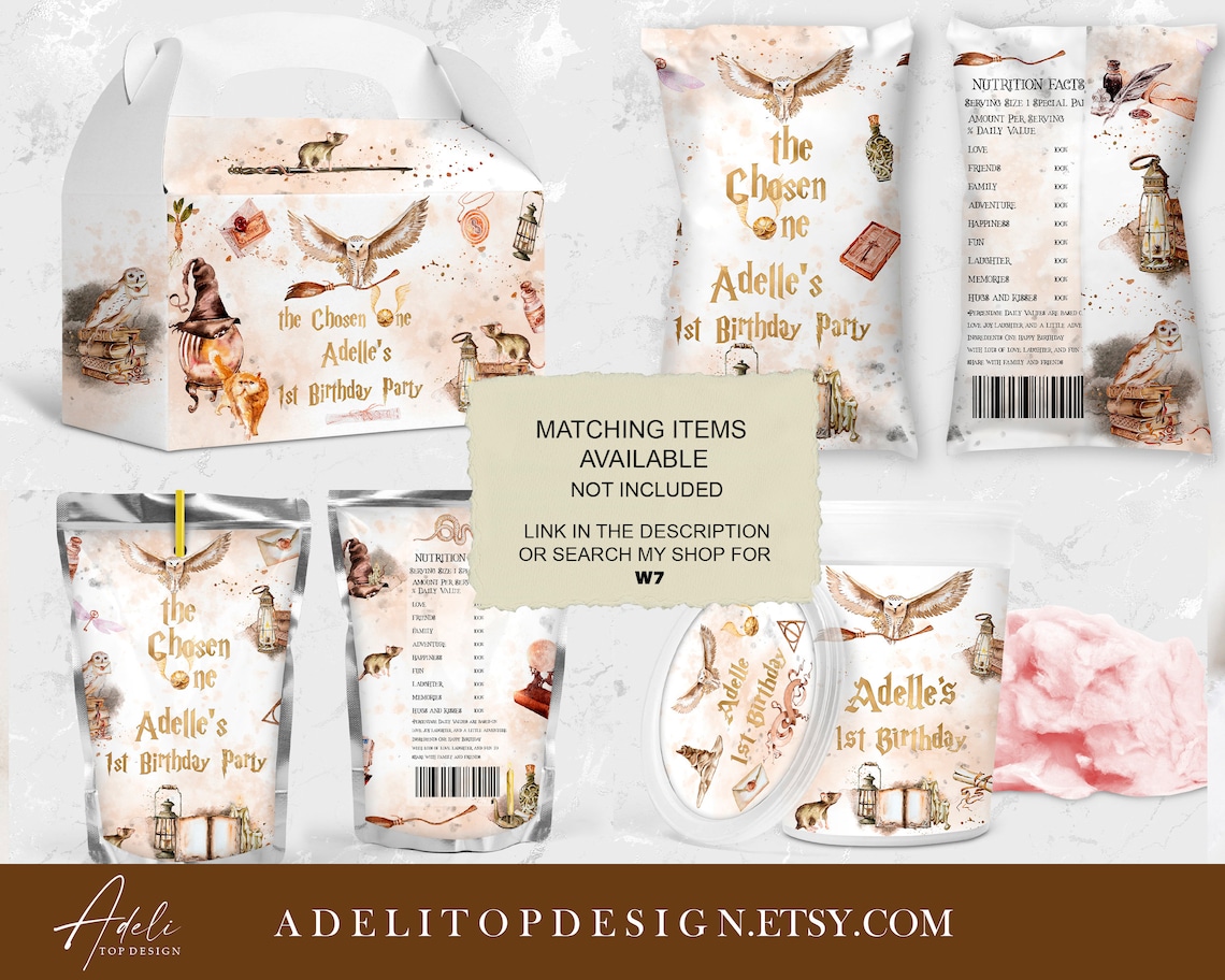 Editable Cupcake Topper Label Birthday Party Magic School 1st - Etsy